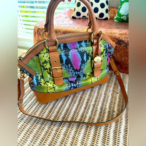 Brahmin | Bags | Brahmin Rare Snake Pattern Multi Color Satchel | Poshmark